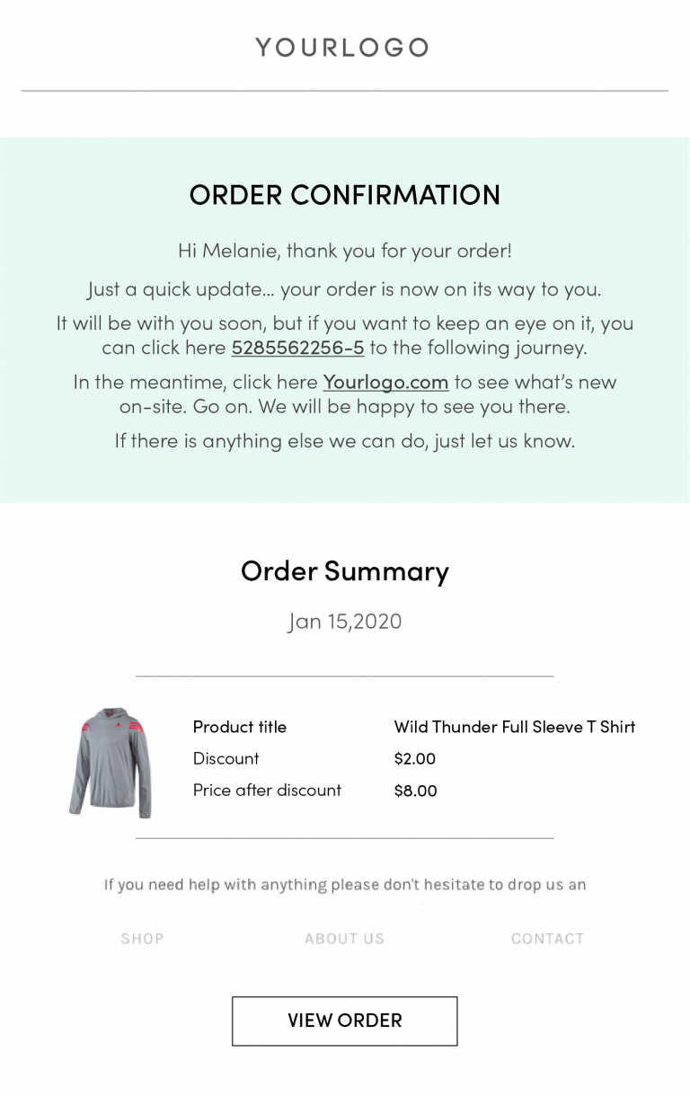 5 Steal-Worthy Order Confirmation Email Templates - ShippingChimp | Blog
